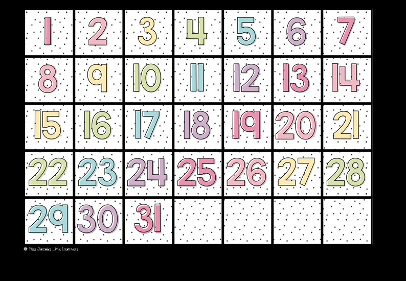 Classroom Calendar and Weather Display SPOTTY PASTELS - Etsy