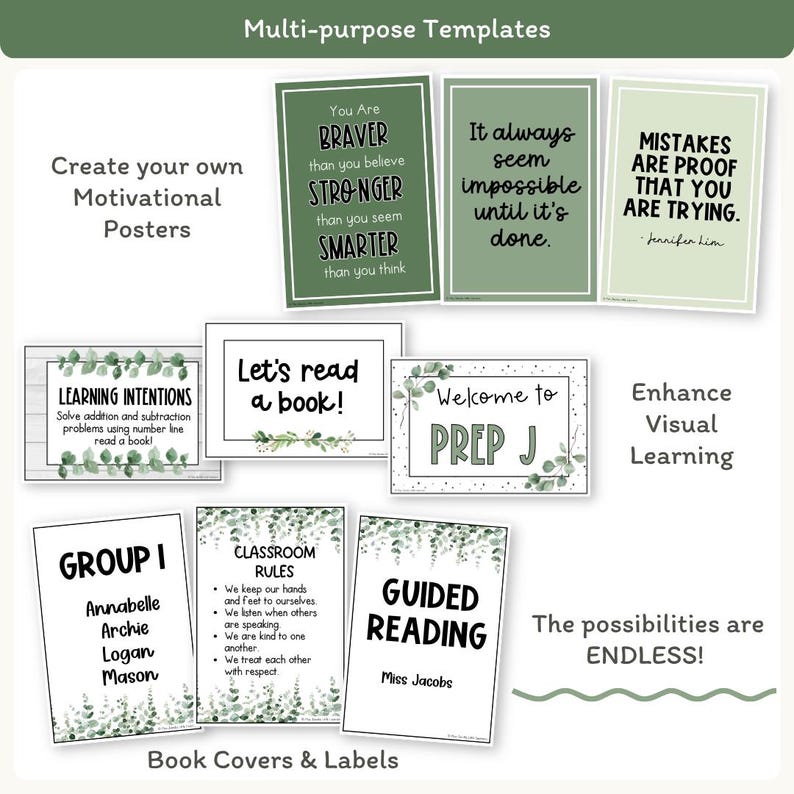 Editable Classroom Posters, Custom Farmhouse Signs & Label Templates ...