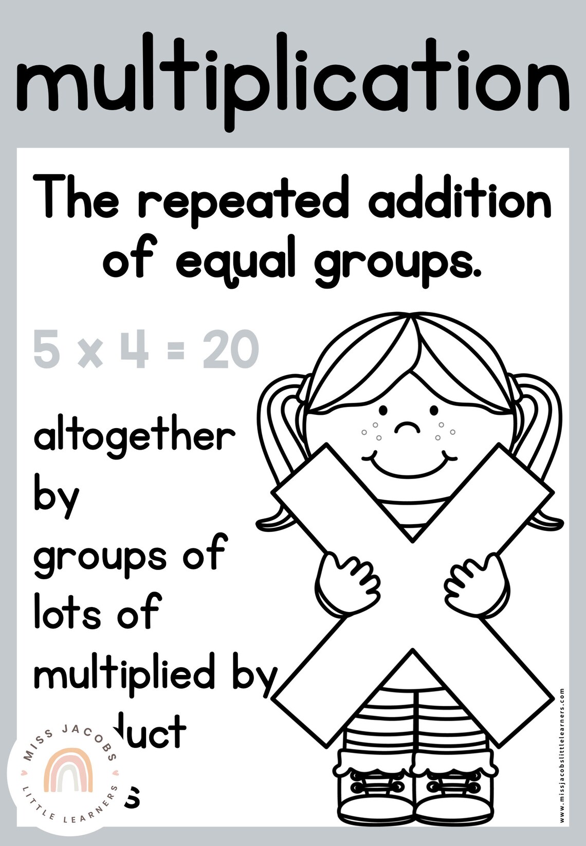 CALM COLORS Math Operation Posters Math Posters Modern - Etsy