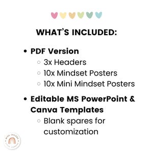 SPOTTY PASTELS Growth Mindset Posters | Muted Rainbow Classroom Decor ...