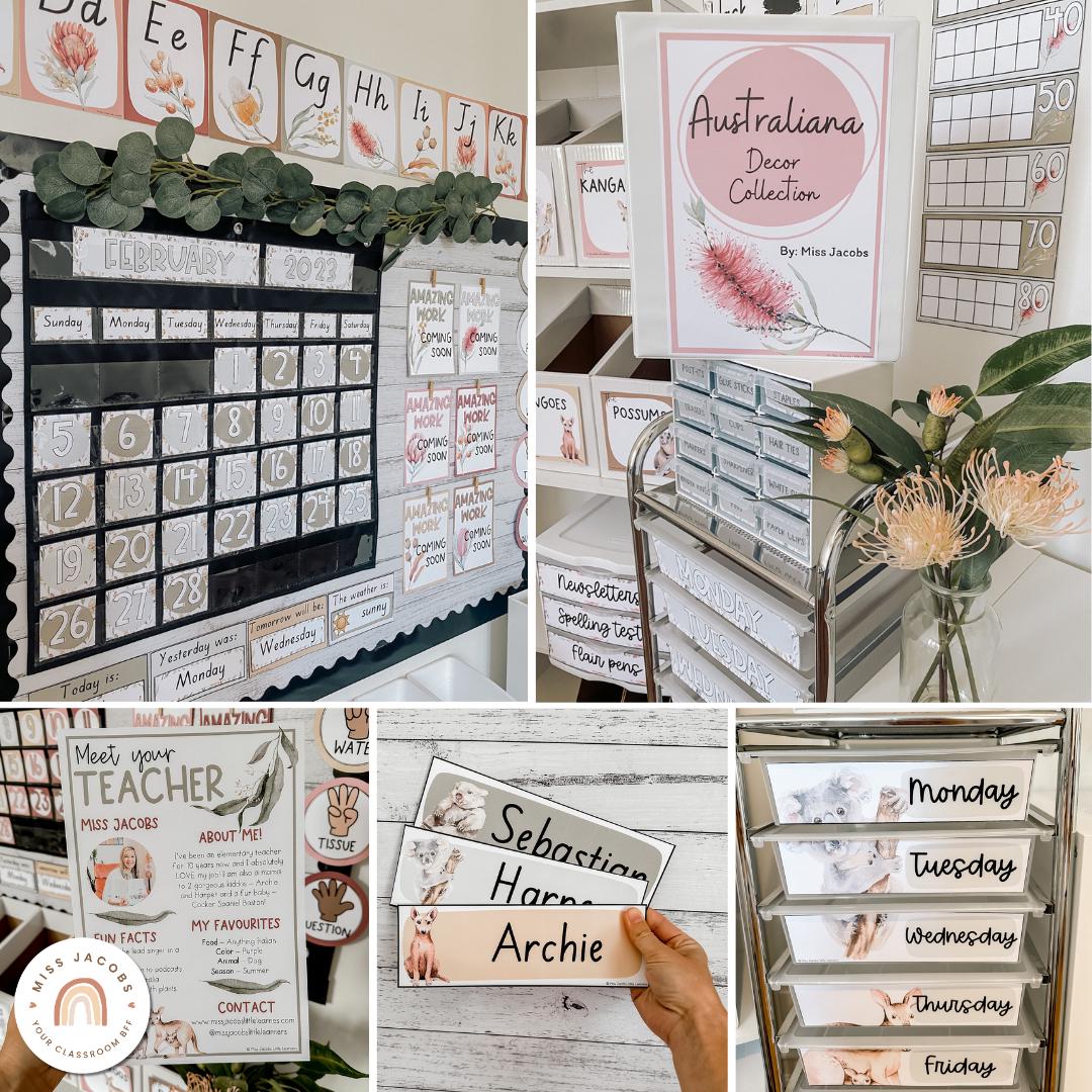 AUSTRALIANA Classroom Decor Bundle | Australian Animals and Native ...