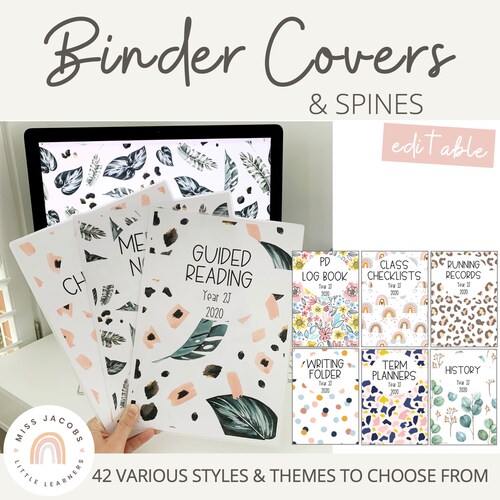 Teacher Binder Cover Pages Bundle Editable Set 1 - Etsy
