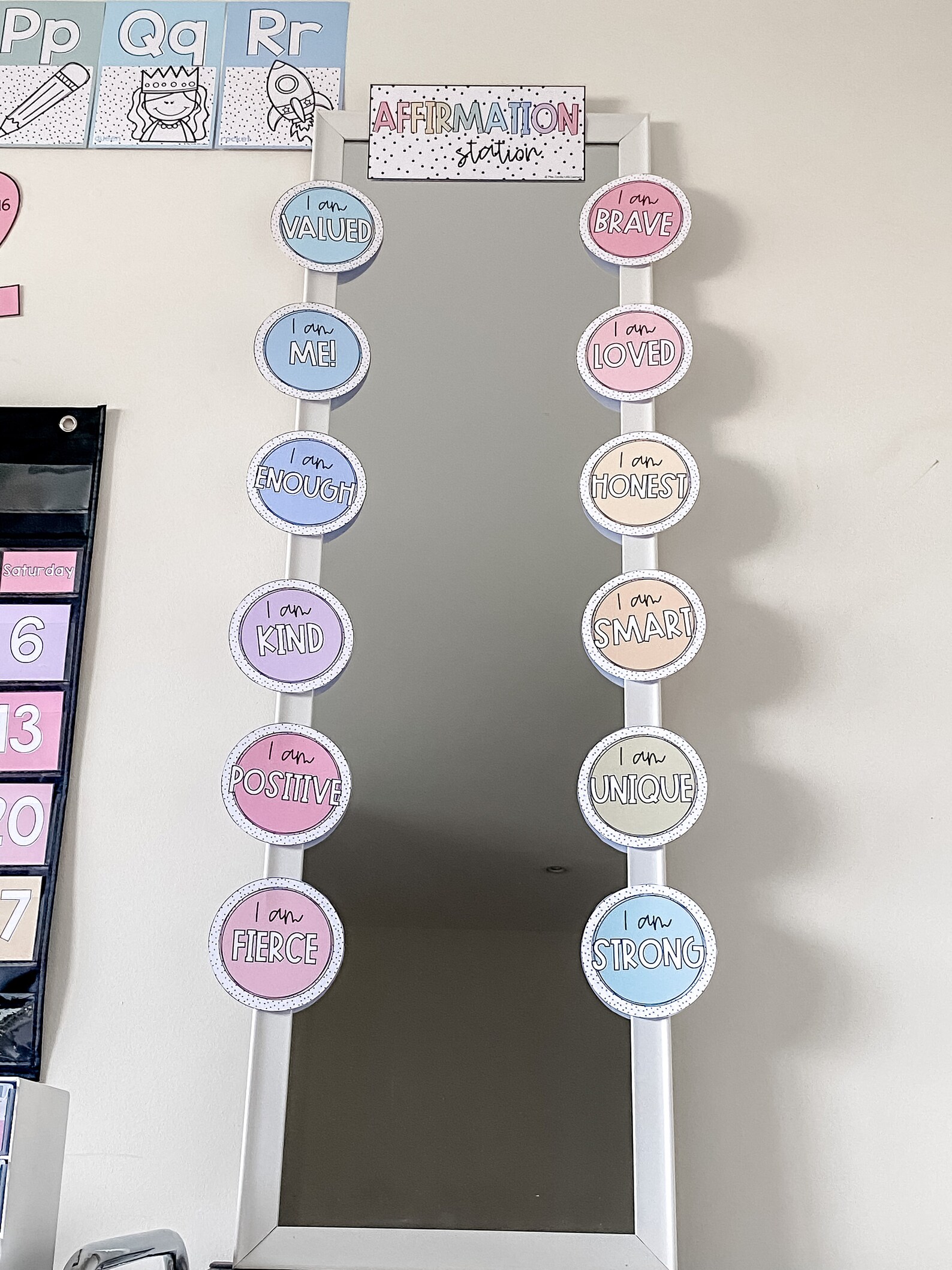 Affirmation Station SPOTTY PASTELS Editable - Etsy