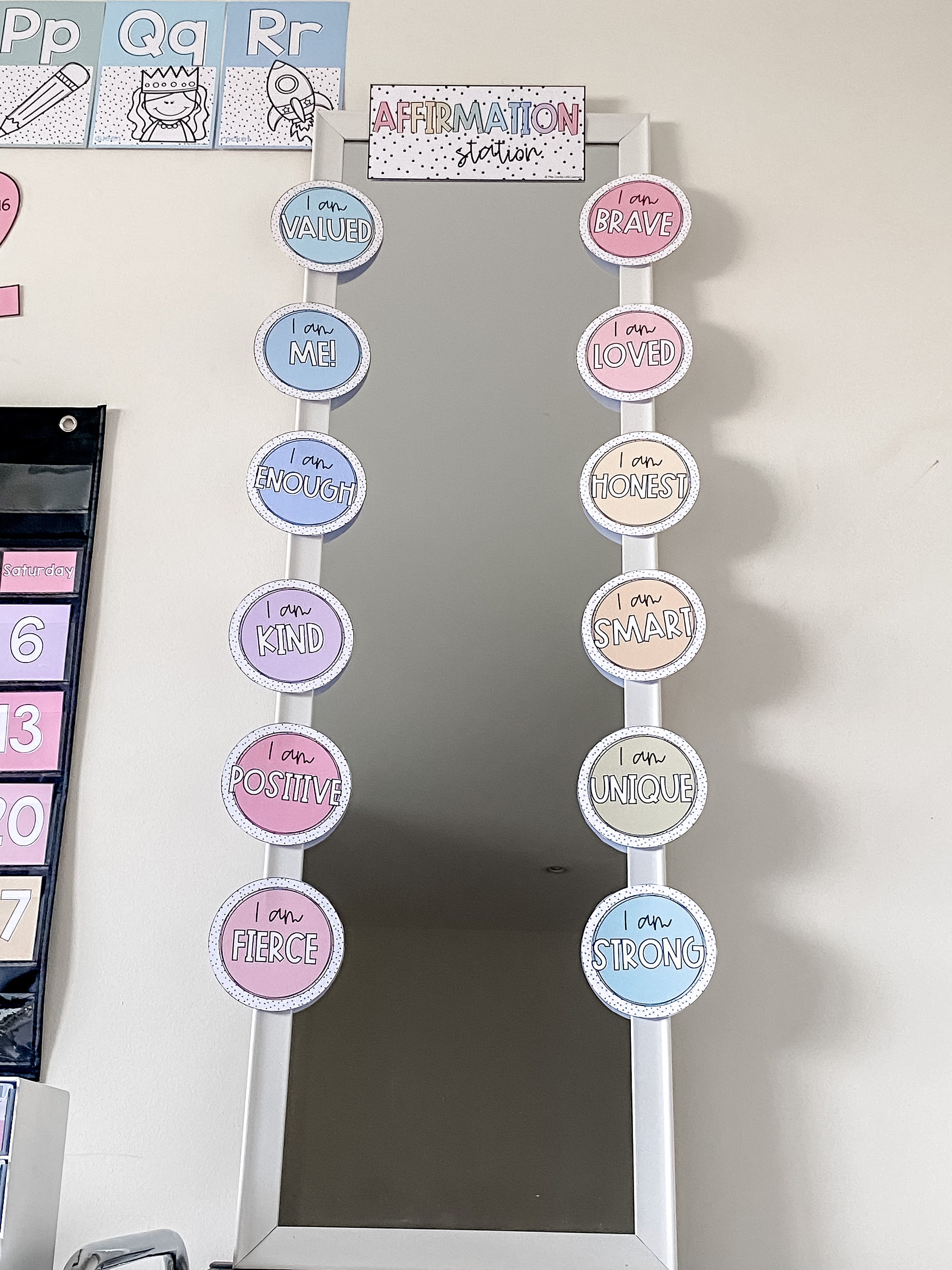 Affirmation Station SPOTTY PASTELS Editable - Etsy