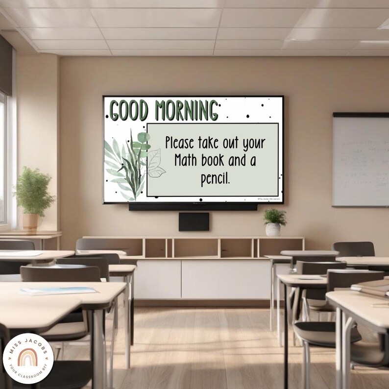 Botanical Google Slides & Powerpoint Templates, Daily Morning Agenda ...