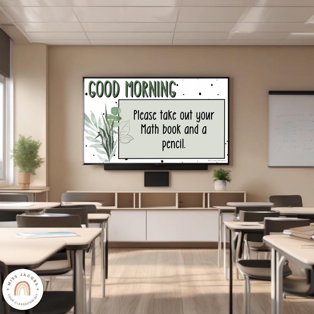 Botanical Google Slides & Powerpoint Templates, Daily Morning Agenda ...