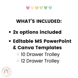 Teacher Trolley Labels | 10 Drawer Cart Labels | SPOTTY PASTELS ...