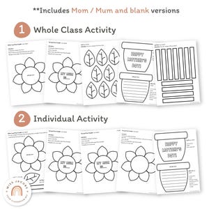 Printable Flower Pot Mother’s Day Craft, Writing and DIY Keepsake Gift ...