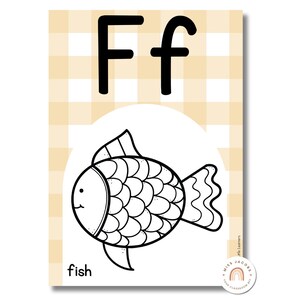 Alphabet Posters | Daisy Gingham Neutrals Classroom Decor | Editable - Etsy