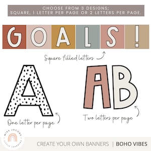 BOHO Classroom Display Headers | Editable Bulletin Board Lettering Pack ...