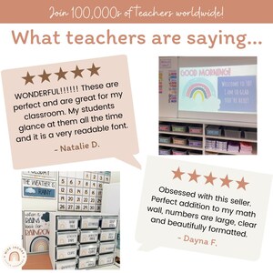 CALM COLORS Place Value Display | Math Posters | Modern Rainbow ...