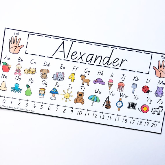 Printable Alphabet Desk Strip