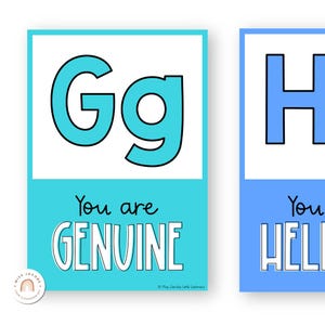 Bright Affirmation Alphabet Posters, Editable Affirmation ABC Poster ...