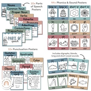 English Posters Bundle | Reading and Writing Strategies | Cute Sea Life ...