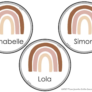 BOHO RAINBOW Classroom Labels Bundle | Editable | Neutral Rainbow ...