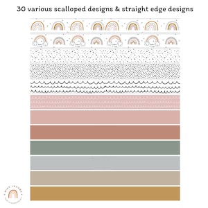 Bulletin Board Borders | Boho Rainbow Calm Classroom Decor | Printable ...