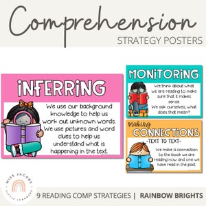 RAINBOW BRIGHTS English Posters Bundle Reading and Writing - Etsy