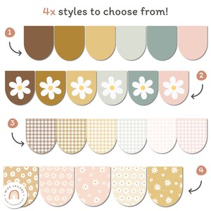 Bunting and Display Banners | Daisy Gingham Neutrals Classroom Decor - Etsy