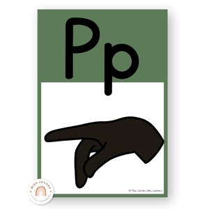 Botanical ASL Alphabet Posters, Printable A–Z Wall Set With Hand ...
