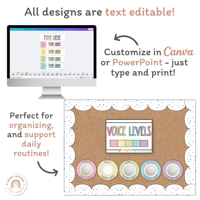 Voice Level Display | PASTELS Classroom Decor - Etsy