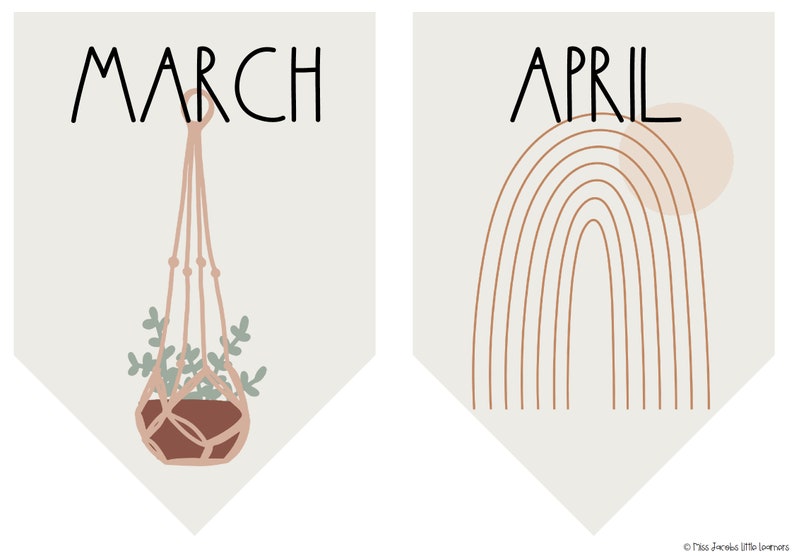 BOHO VIBES Birthday Display Editable Desert Neutral | Etsy