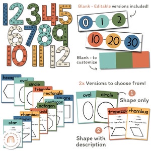 Math Posters Bundle | Cute Jungle Animals Classroom Decor | Editable - Etsy