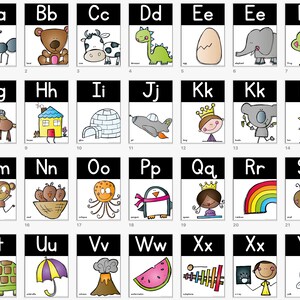 Cute Alphabet Posters | Calming Modern Classroom Decor | Animal ...