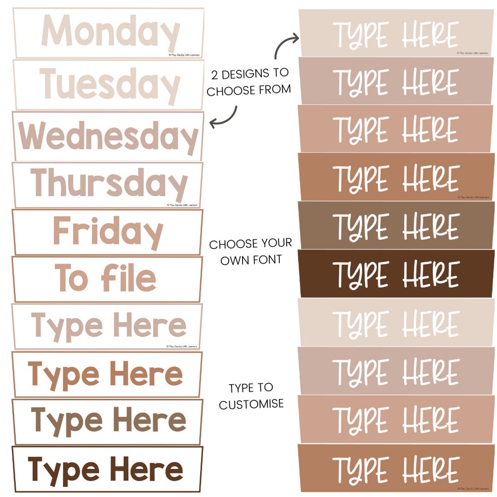 Teacher Trolley Labels 10 Drawer Cart Labels OMBRE - Etsy