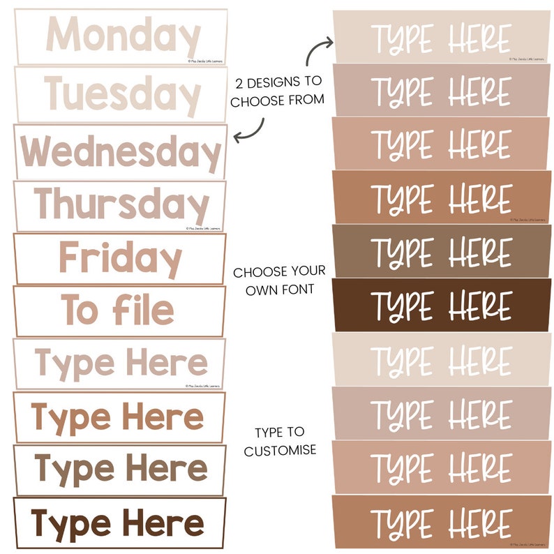 Teacher Trolley Labels | 10 Drawer Cart Labels | OMBRE NEUTRALS ...