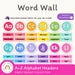 Bright Alphabet Word Wall Classroom Decor, Editable Sight Words Wall ...