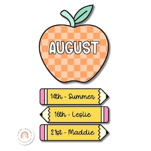 Cutesy Birthday Display Printable, Bright Birthday Classroom Wall ...