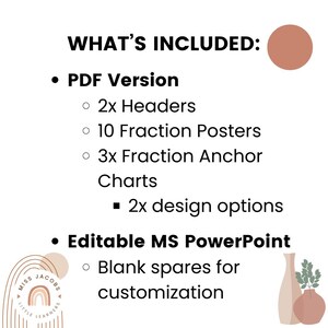 DESERT NEUTRAL Fraction Posters | Boho Vibes Classroom Decor - Etsy