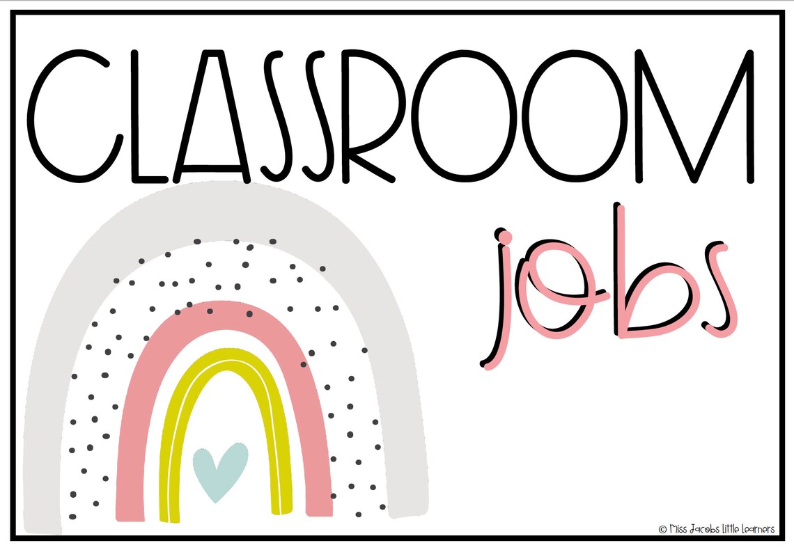 MODERN RAINBOW Classroom Jobs Display Editable Calm Colors - Etsy MODERN RAINBOW Classroom Jobs Display Editable Calm Colors - Etsy