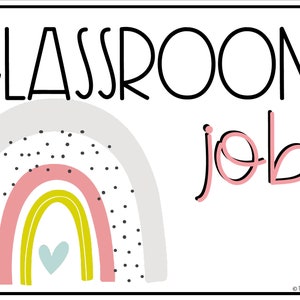 MODERN RAINBOW Classroom Jobs Display | Editable | Calm Colors ...