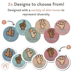 Hand Signals | Cute Sea Life Classroom Decor | Editable - Etsy