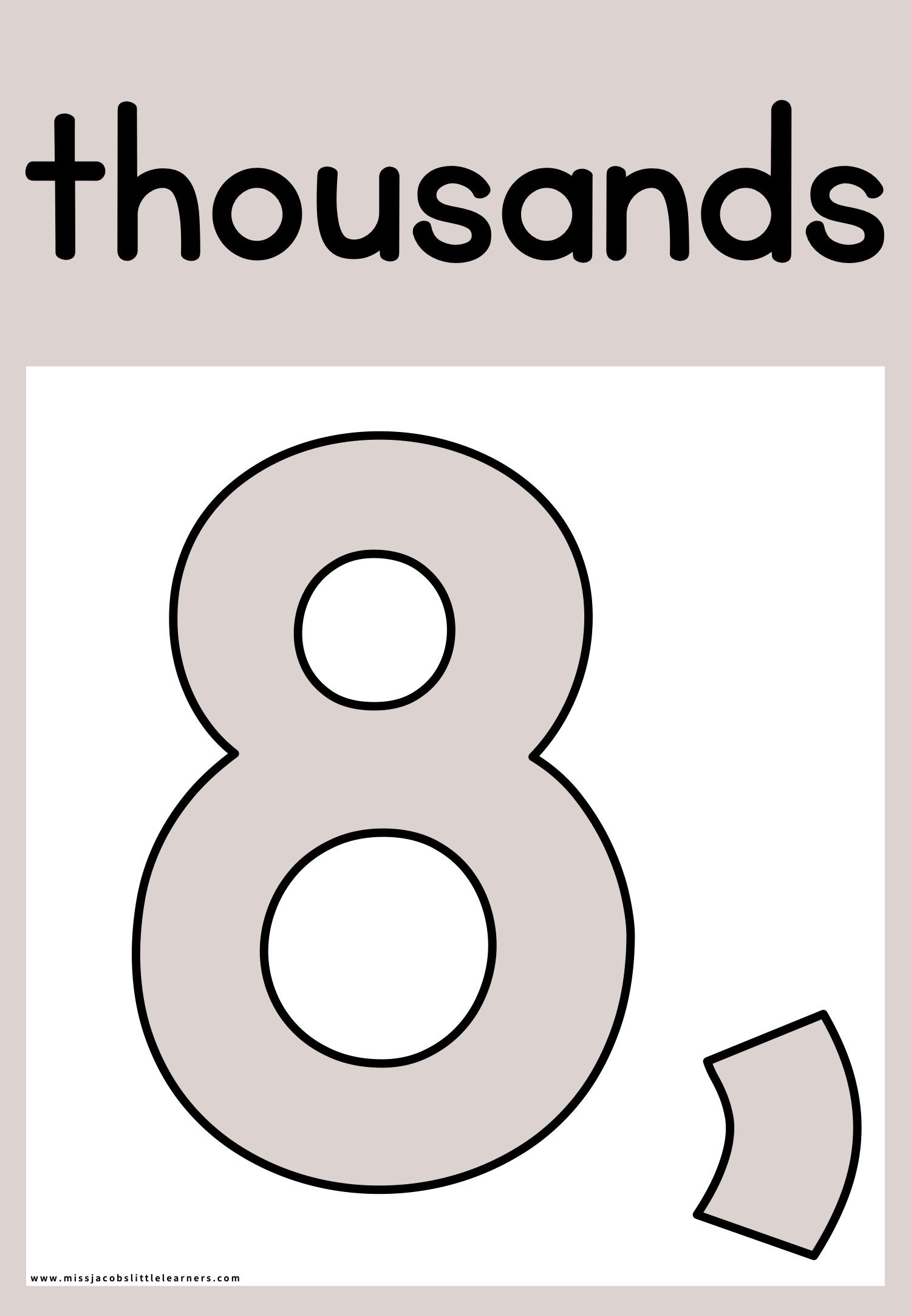 CALM COLORS Place Value Display Math Posters Modern - Etsy