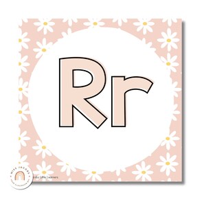 Alphabet Posters | Daisy Gingham Neutrals Classroom Decor | Editable - Etsy