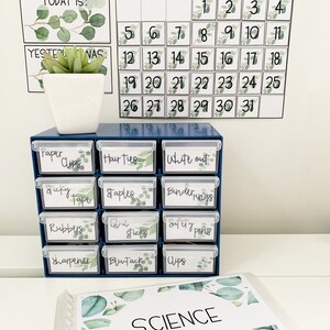BOTANICAL Classroom Calendar and Weather Display | Modern Farmhouse ...
