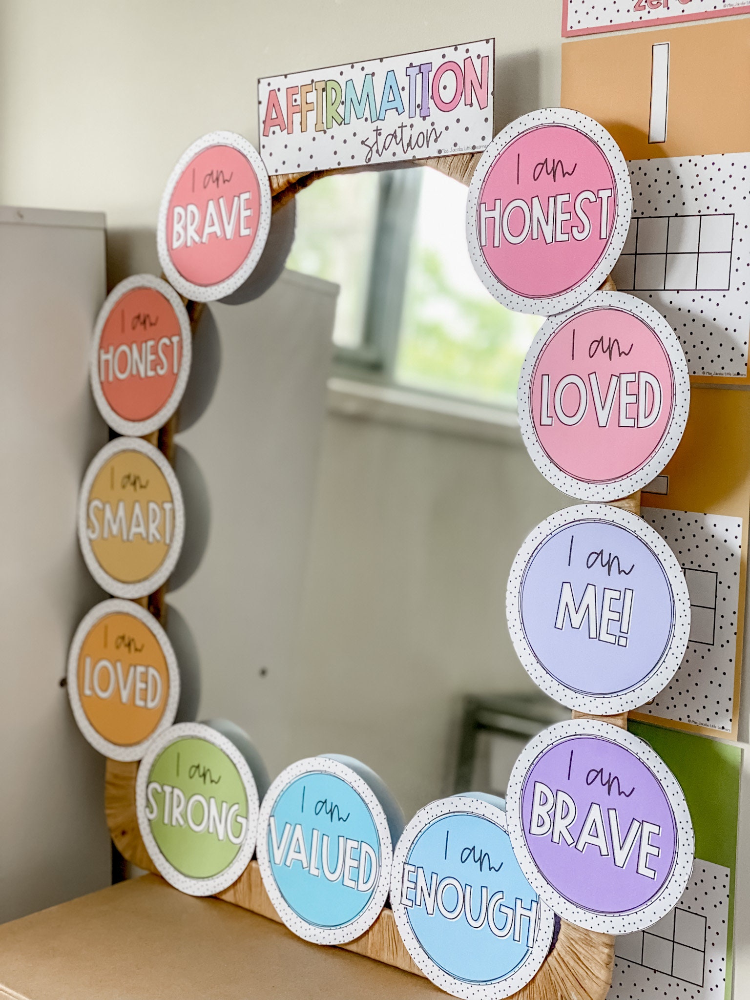 Classroom Labels SPOTTY BRIGHTS Editable - Etsy