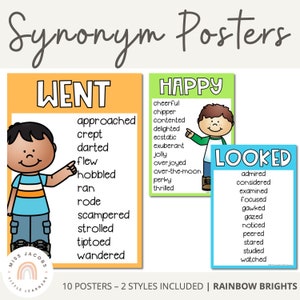 RAINBOW BRIGHTS English Posters Bundle Reading and Writing - Etsy