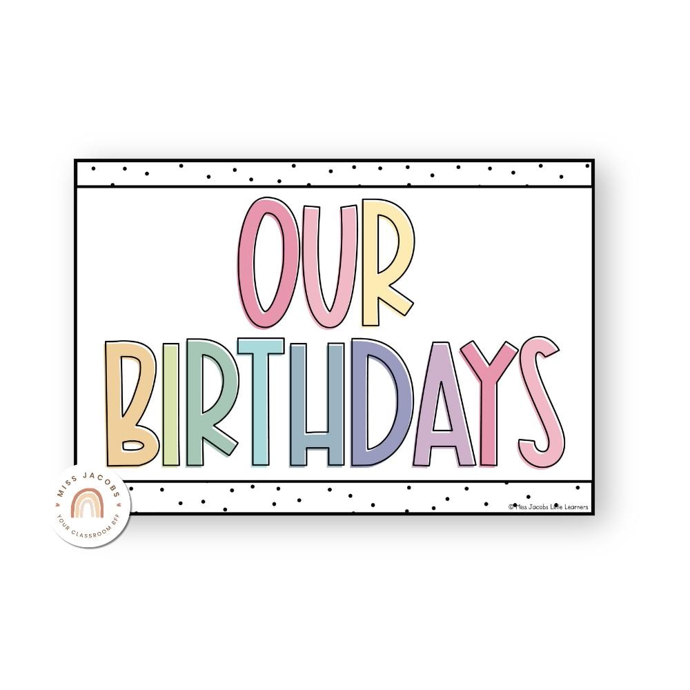 Birthday Display | SPOTTY PASTELS | Editable - Etsy Australia