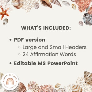 Affirmation Station, Modern Ocean Theme, Positive Affirmation Cards ...