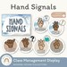 Hand Signals | Modern Ocean Classroom Decor | Editable - Etsy