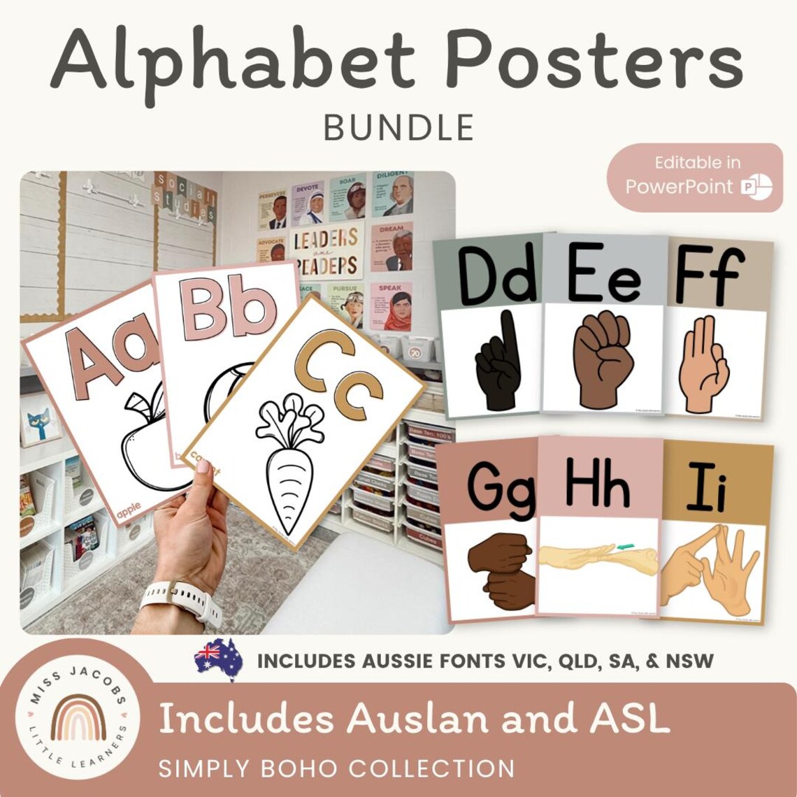 Alphabet Posters | SIMPLE BOHO - Etsy