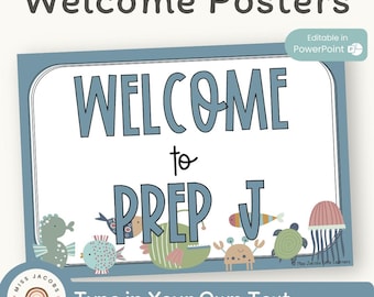 Classroom Jobs Display | Cute Sea Life Classroom Decor | Editable - Etsy