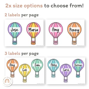 Hot Air Balloon Door Display, Calm Pastel Back to School Editable Door ...