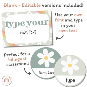 Daisy Door Display or Bulletin Board | Daisy Gingham Classroom Decor - Etsy