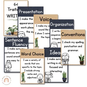 English Posters Bundle BOHO PLANTS Rustic Classroom Decor - Etsy