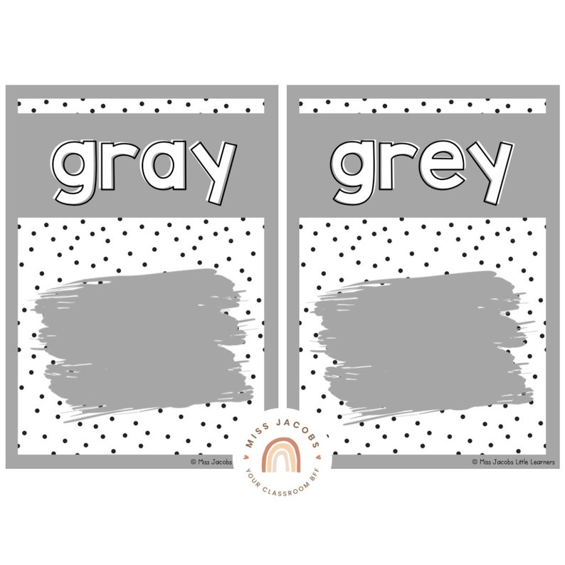 Spotty Color Posters B&W Spotted Classroom Decor Editable - Etsy