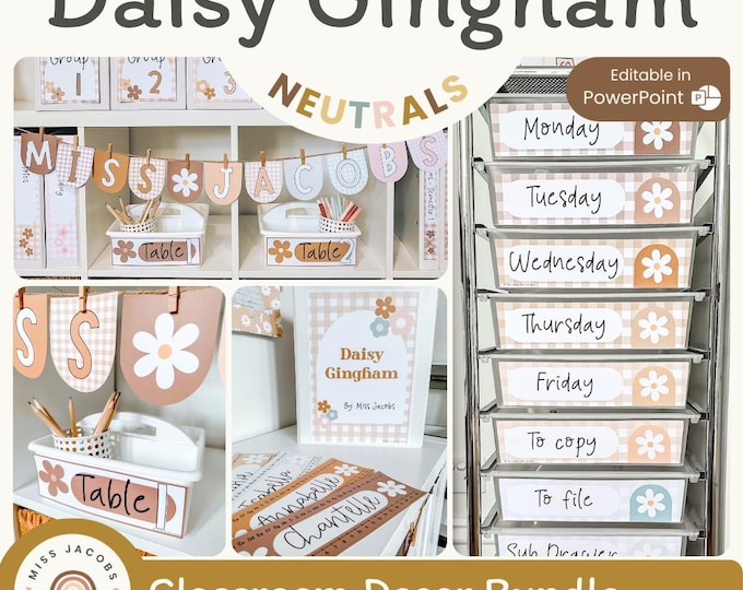 BOHO RAINBOW Classroom Calendar & Weather Display | Editable | Neutral ...